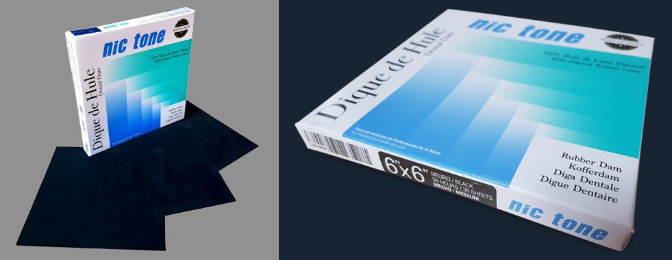 Goma Dique Nic Tone 6″x 6″ X 36 Hojas, Azul-Medio – TOP DENTAL