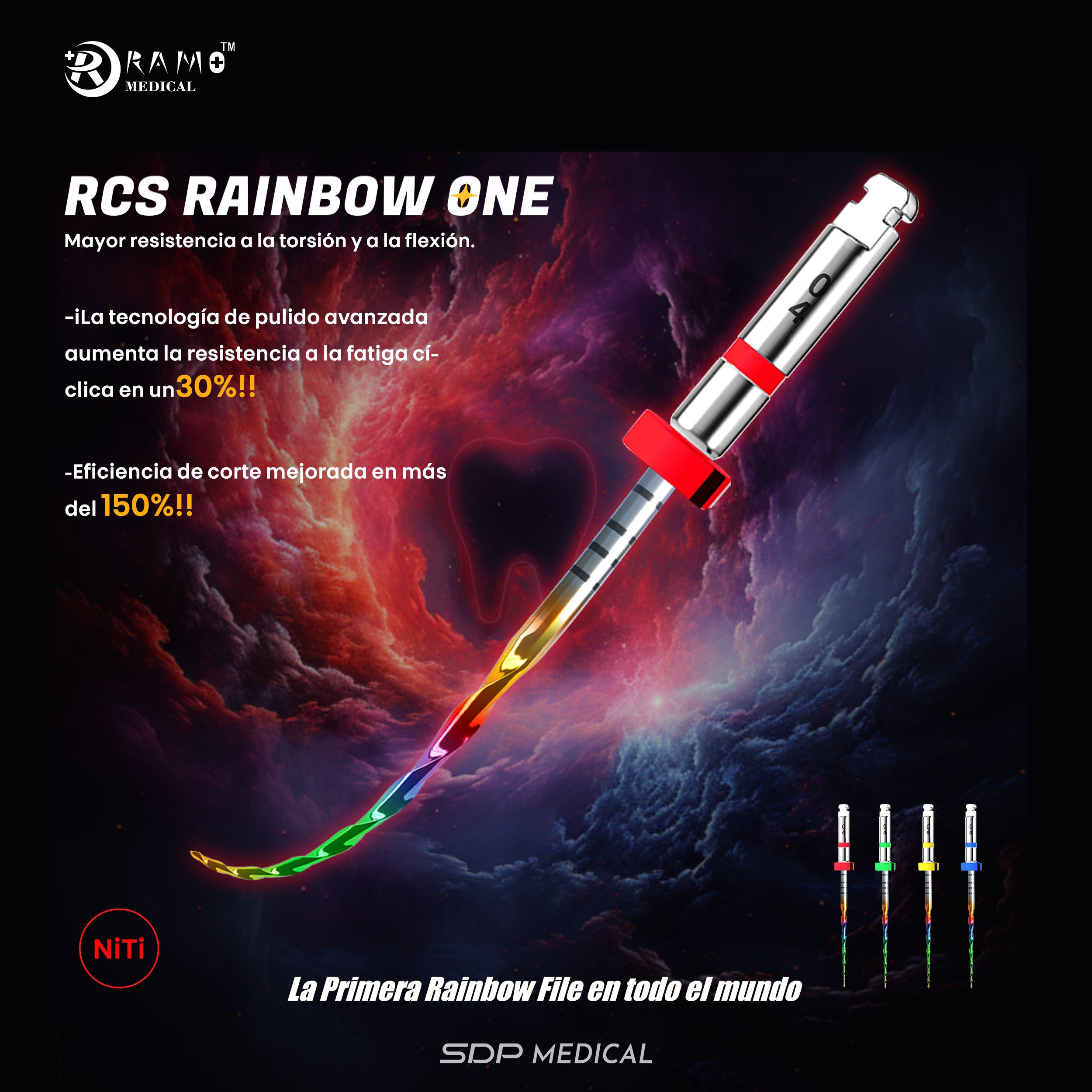 RCS Rainbow one 2004 25mm blister 4 limas – TOP DENTAL